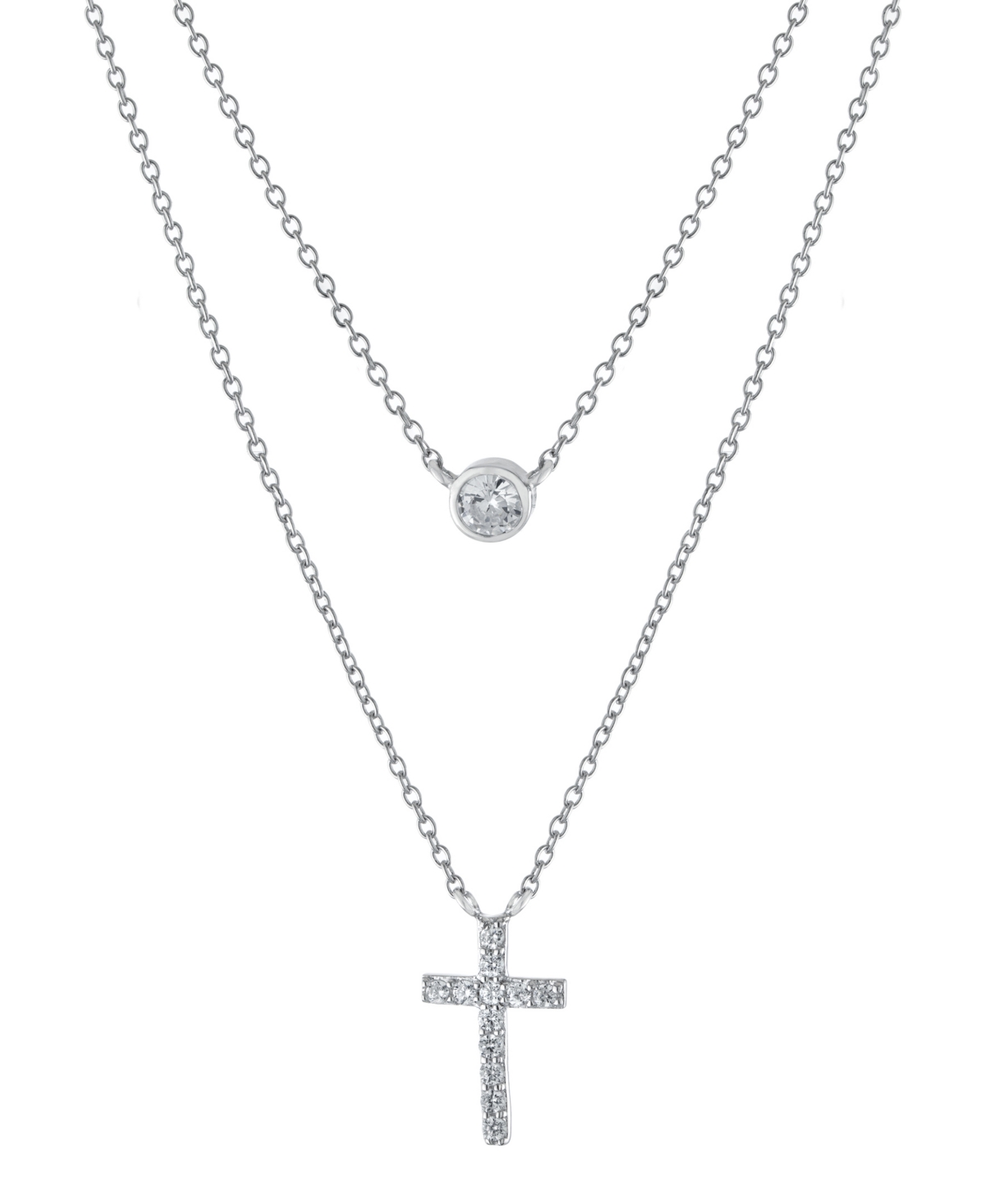 Click here for Double Layered 16 + 2 Cubic Zirconia Solitaire and... prices