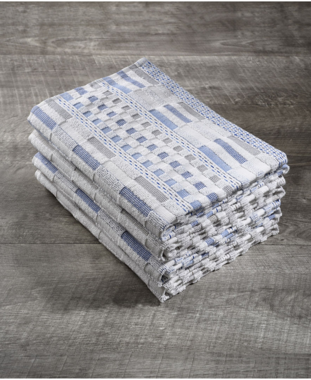 Click here for Delilah Home Kitchen Towels  Pack of 4 - Light Gra... prices