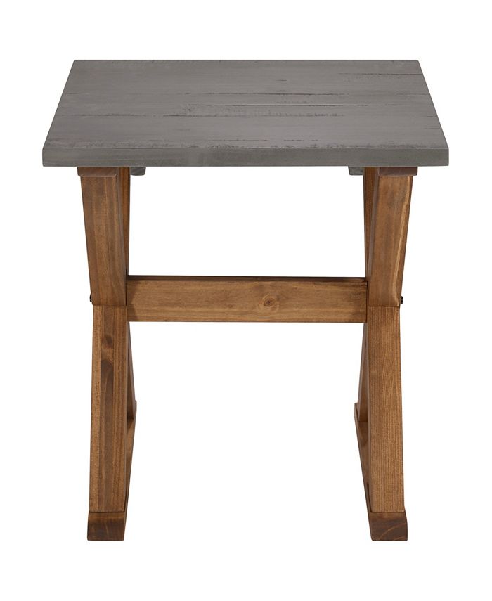 Walker Edison X Leg Solid Wood Side Table - Macy's
