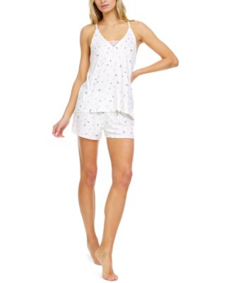 Flora by Flora Nikrooz Maura Ribbed Cami & Tap Shorts Pajama Set - Macy's