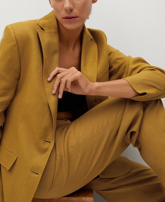 MANGO Linen Blazer & Reviews - Women - Macy's