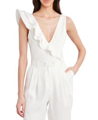 BCBGMAXAZRIA Ruffled Bodysuit - Macy's