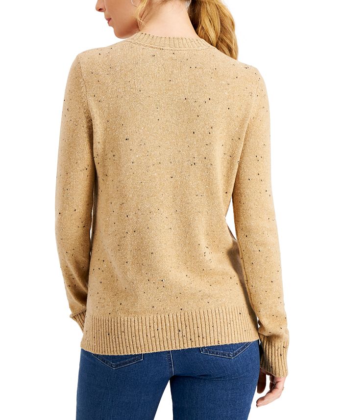 Charter Club Fox-Print Sweater, Created for Macy's & Reviews - Sweaters ...