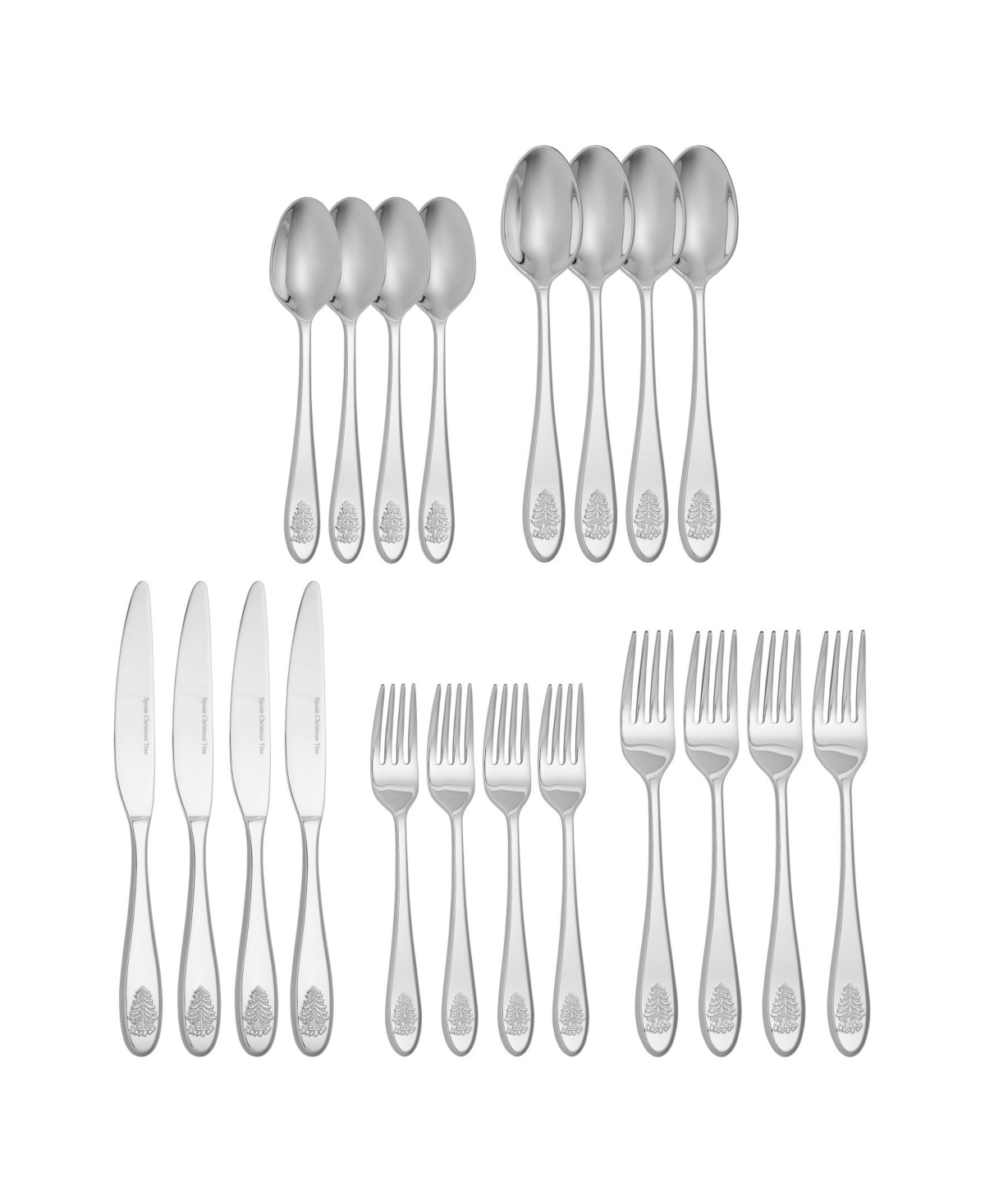Click here for Spode Christmas Tree Flatware Set  20 Pieces - Whi... prices
