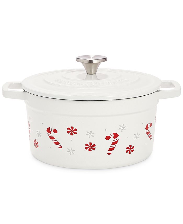 Martha Stewart Collection Martha Stewart 4-Qt. Candy Cane Dutch Oven ...