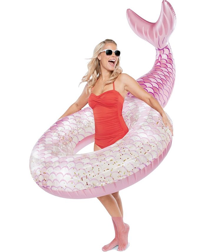 Splash Buddies inflatable Glitter Mermaid Pool Float Ring - Macy's