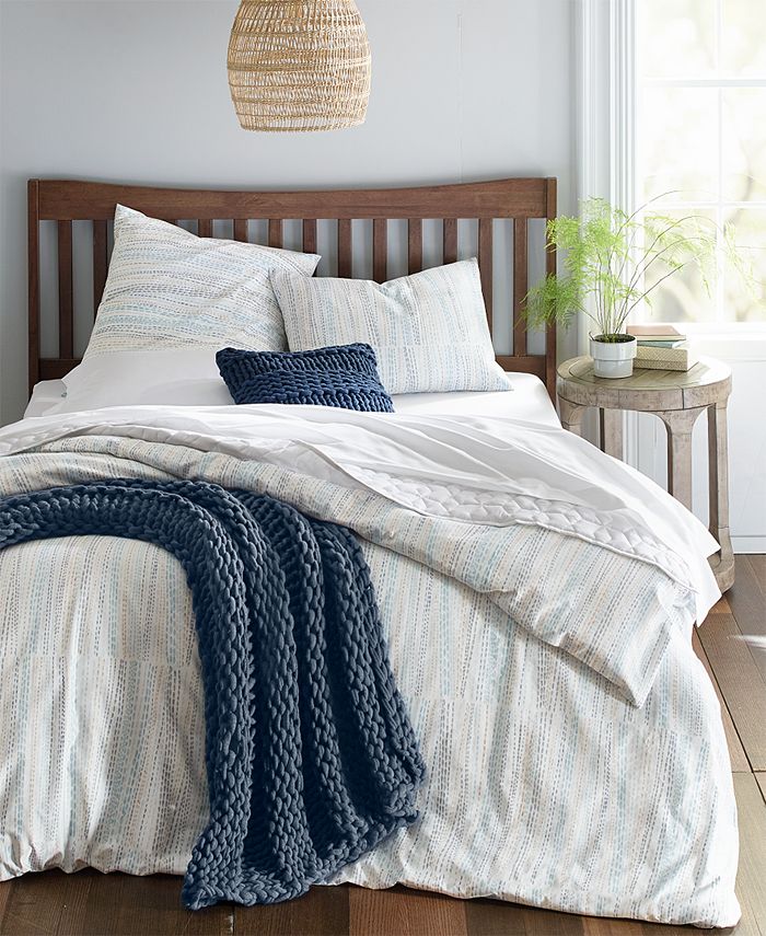 Oake Printed Beaded Stitch 3 Pc. Comforter Set, King, Created for Macy ...