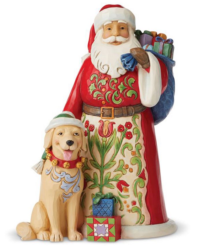 Jim Shore Santa with Dog Figurine - Macy's