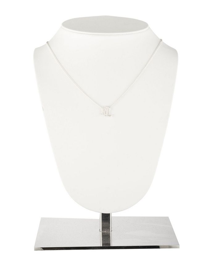 Ralph Lauren Women's Chain LRL Logo Pendant Necklace - Macy's