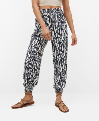 MANGO Women's Flowy Printed Pants - Macy's