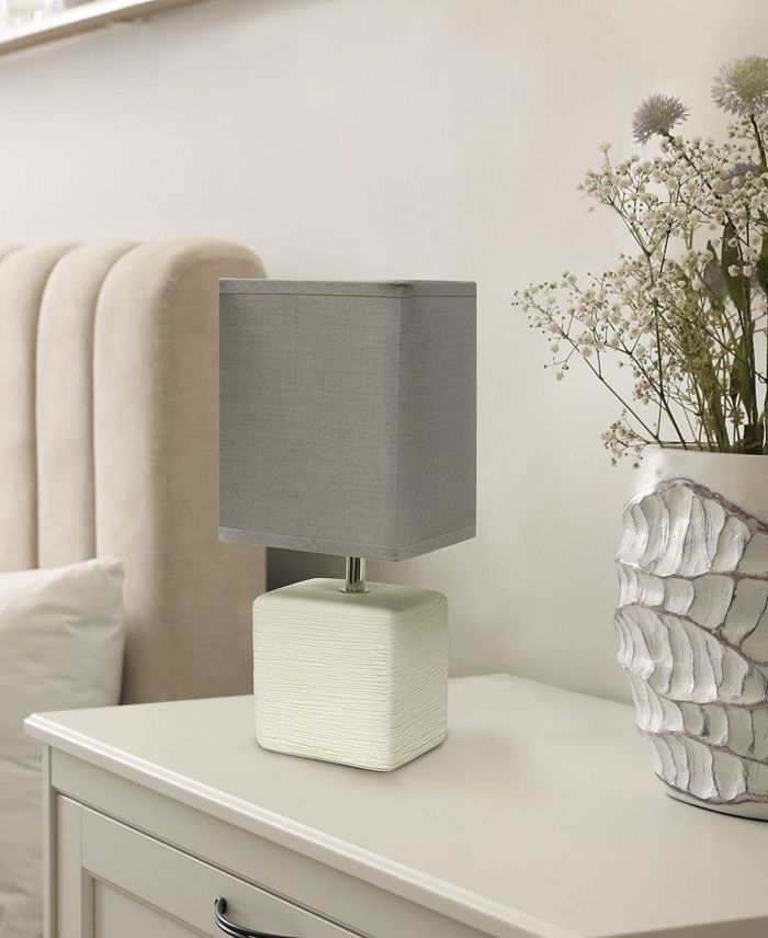 Simple Designs Petite Stone Table Lamp with Shade - Macy's