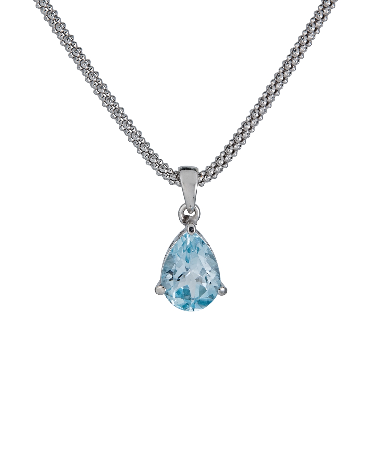 Click here for Sky Blue Topaz Pear Pendant Necklace (2-1/2 ct. t.... prices