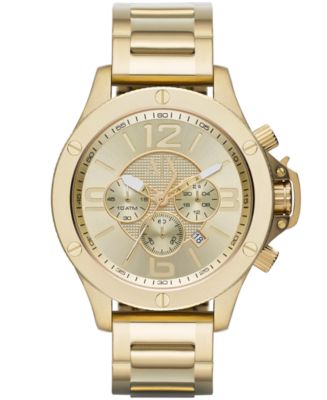 A|X Armani Exchange Men's Chronograph Gold Ion-Plated Stainless Steel ...