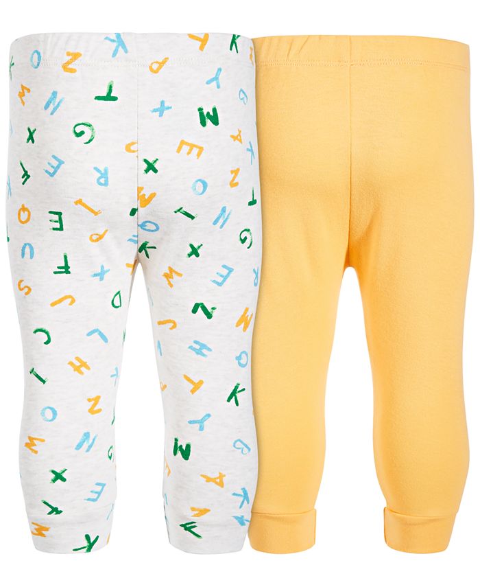 First Impressions Baby Boys or Girls 2-Pack Alphabet Jogger Pants ...