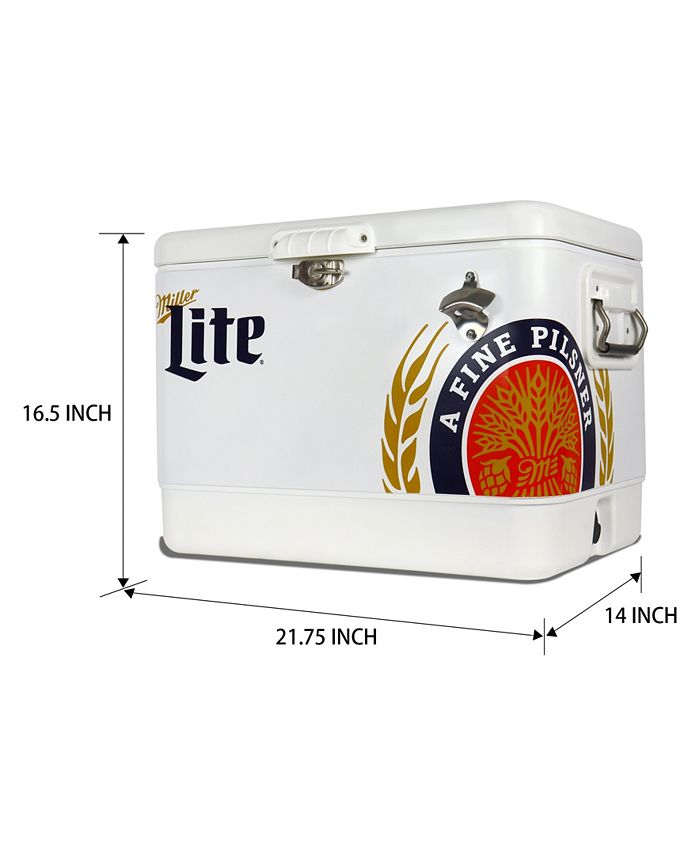 Miller Lite Ice Chest Cooler with Bottle Opener 51L - Macy's
