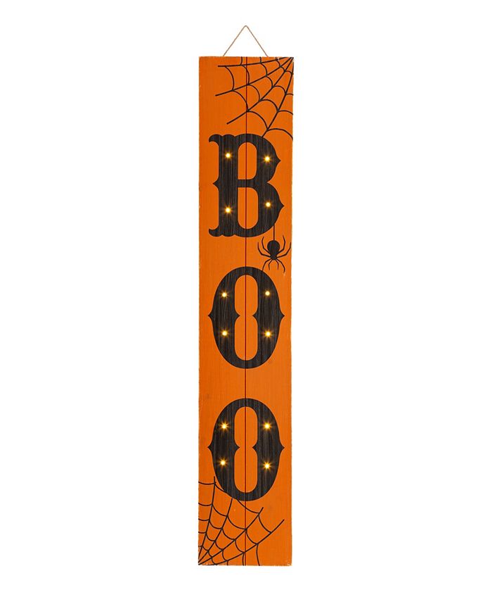 Glitzhome 42" H Lighted Wooden BOO Porch Sign - Macy's