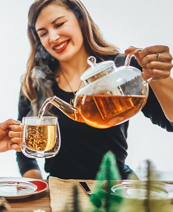 GROSCHE Cambridge Large Glass Teapot with Stainless Steel Tea Infuser ...