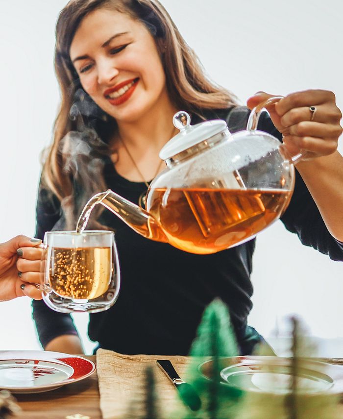 GROSCHE Cambridge Large Glass Teapot with Stainless Steel Tea Infuser ...