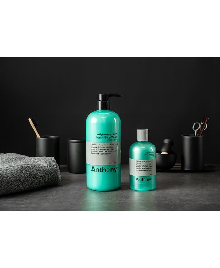Anthony Invigorating Rush Hair & Body Wash, 12 oz - Macy's