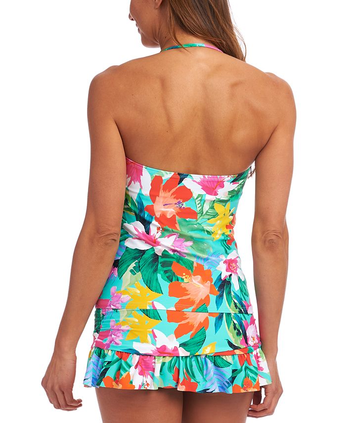 La Blanca Tropical Twist Bandeau Tankini Top - Macy's