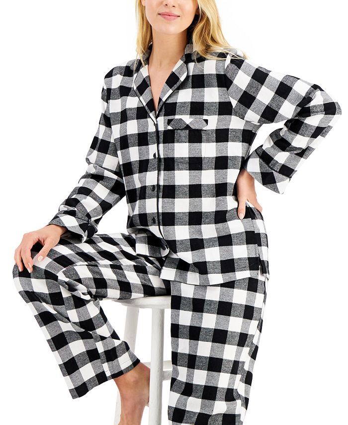 Family Pajamas Matching Women's Buffalo Check Cotton Flannel Family ...
