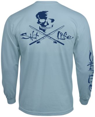 Salt Life Men's Skull & Poles Long-Sleeve T-Shirt - Macy's