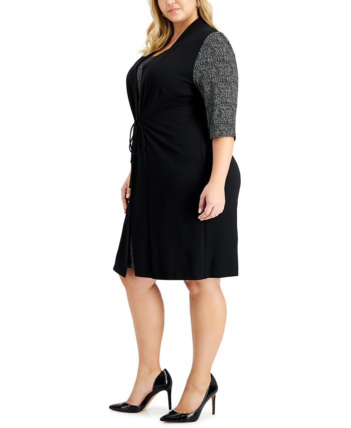 Connected Plus Size Jacket Dress - Macy's
