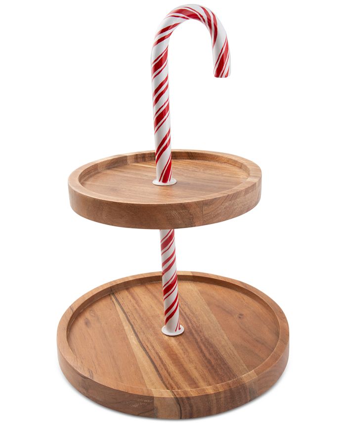 Thirstystone Candy Cane 2-Tier Dessert Stand - Macy's