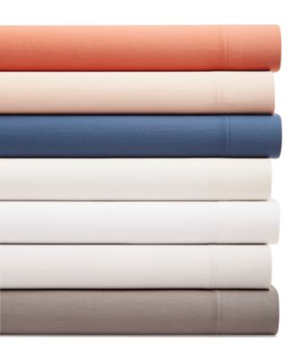 Oake Cotton Tencel Solid 300 Thread Count Sheets, Created for Macy's ...