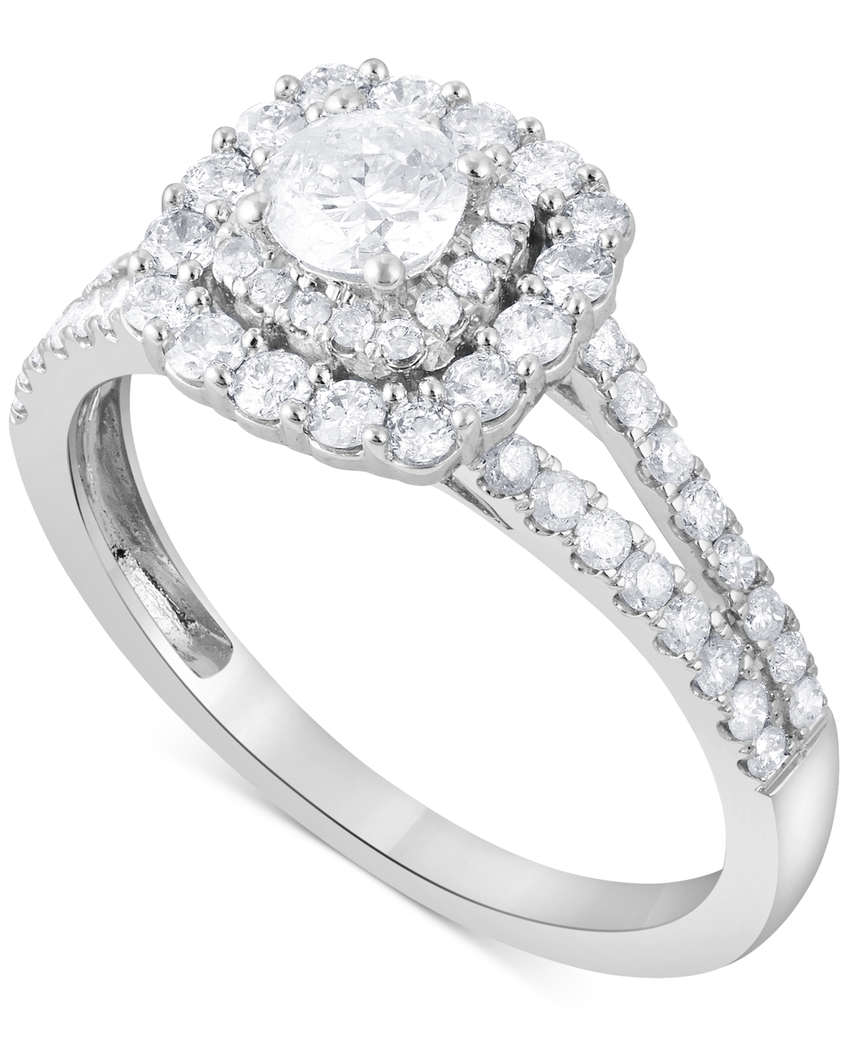Click here for Diamond Double Halo Ring (1 ct. t.w.) in 14k White... prices
