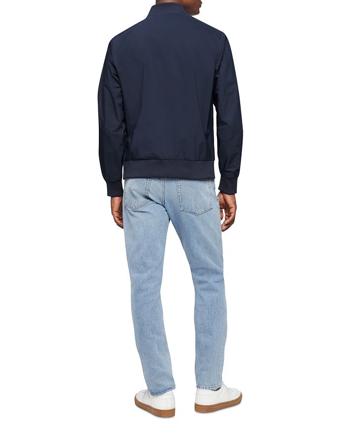Calvin Klein Men's Logo-Print Matte Bomber Jacket - Macy's