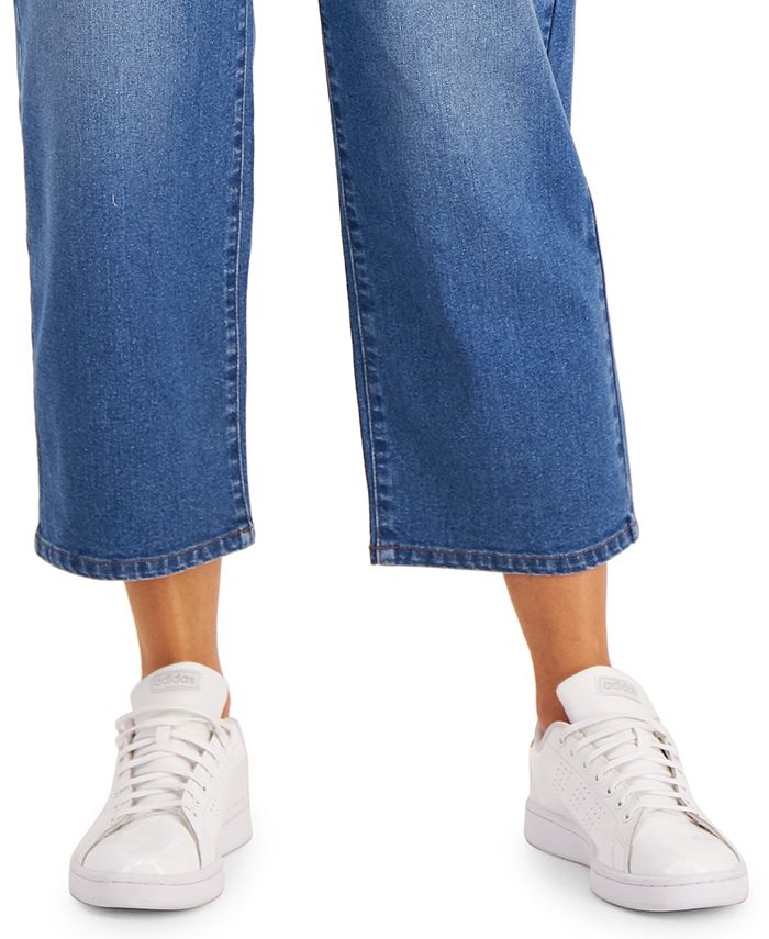 Charter Club Wide-Leg Button-Fly Jeans, Created for Macy's - Macy's