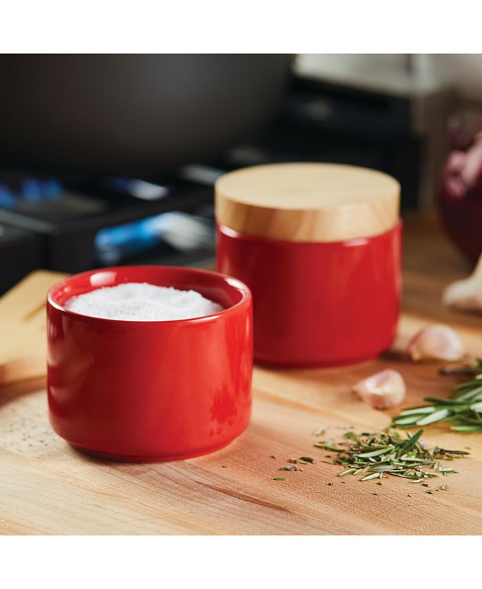 Rachael Ray Ceramic Stacking Spice Box Set with Lid, 2-Piece - Macy's