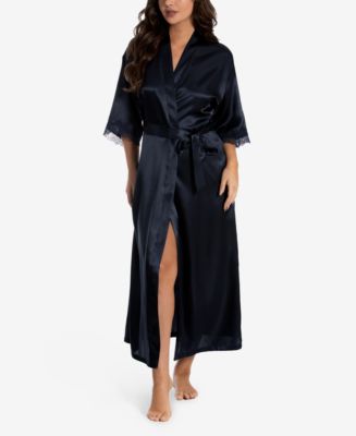 Women's Tropic Delight Solid Charmeuse Satin Robe - Macy's