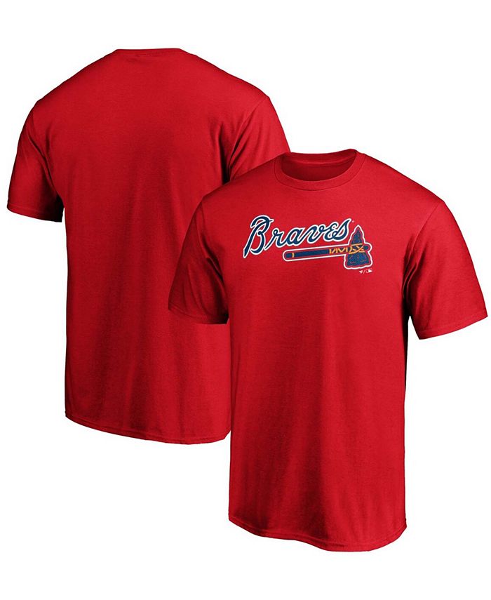 Fanatics Men's Red Atlanta Braves Official Wordmark Logo T-shirt - Macy's