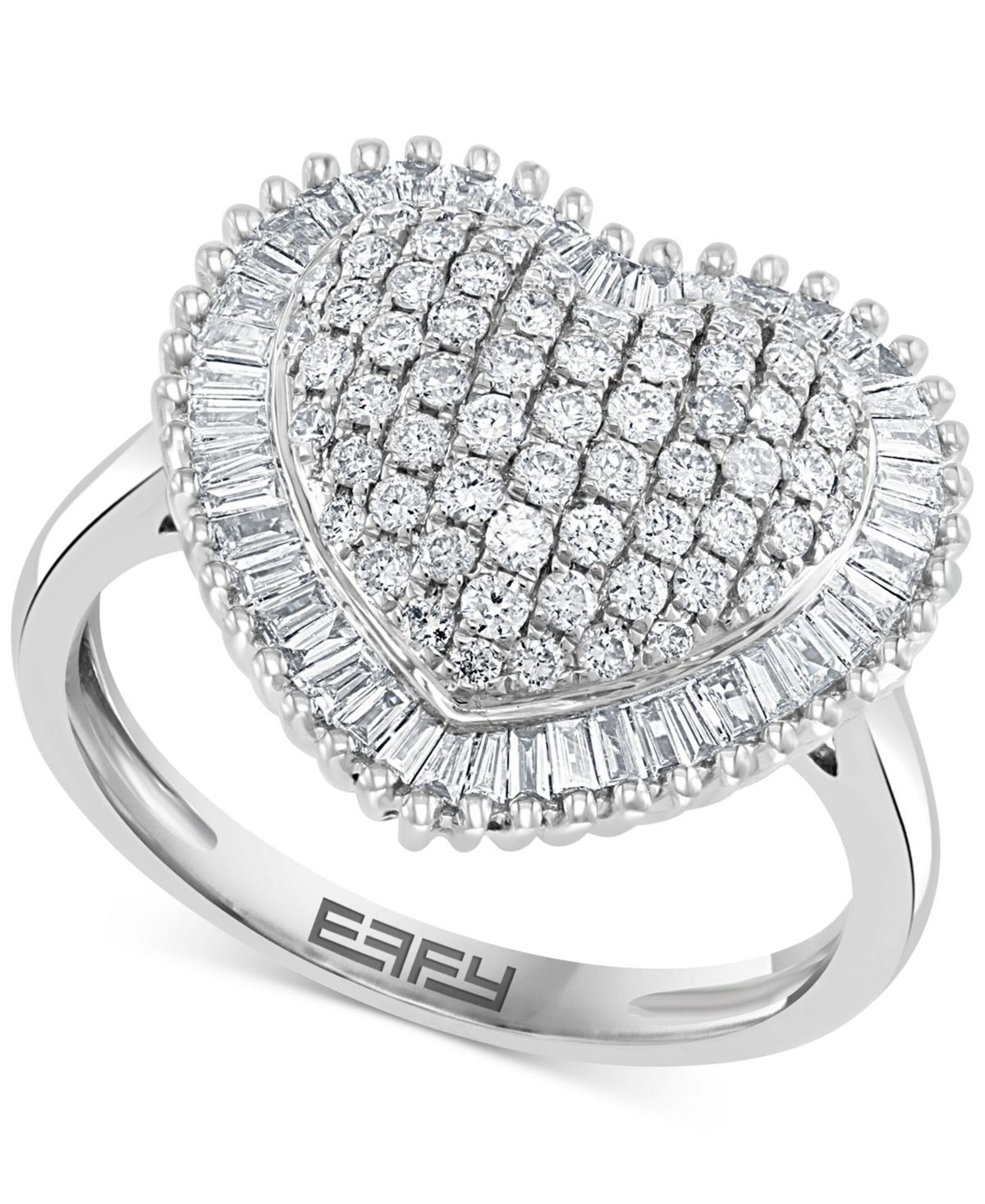 Effy Collection Effy Diamond Halo Cluster Heart Ring (3/4 Ct. T.w.) In ...