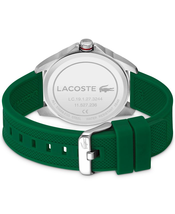Lacoste Men's Le Croc Green Silicone Strap Watch 43mm - Macy's