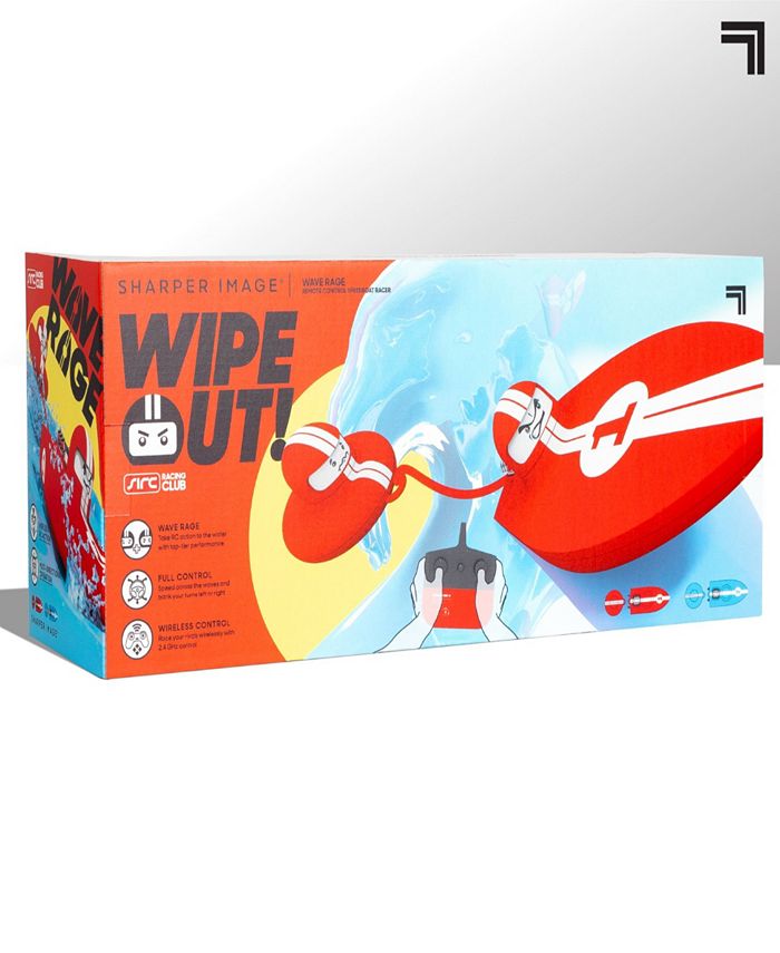 Sharper Image THE RC Wave Rage, Wireless Rechargeable Bumper Boat with ...