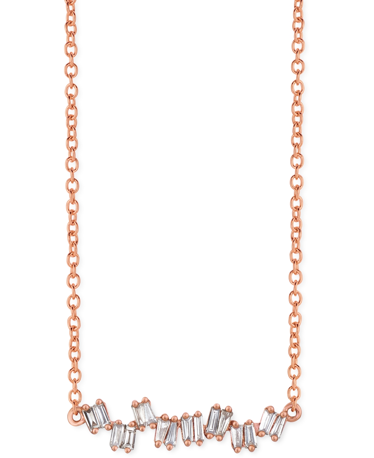 Click here for Le Vian Nude Diamond Baguette Cluster Statement Ne... prices