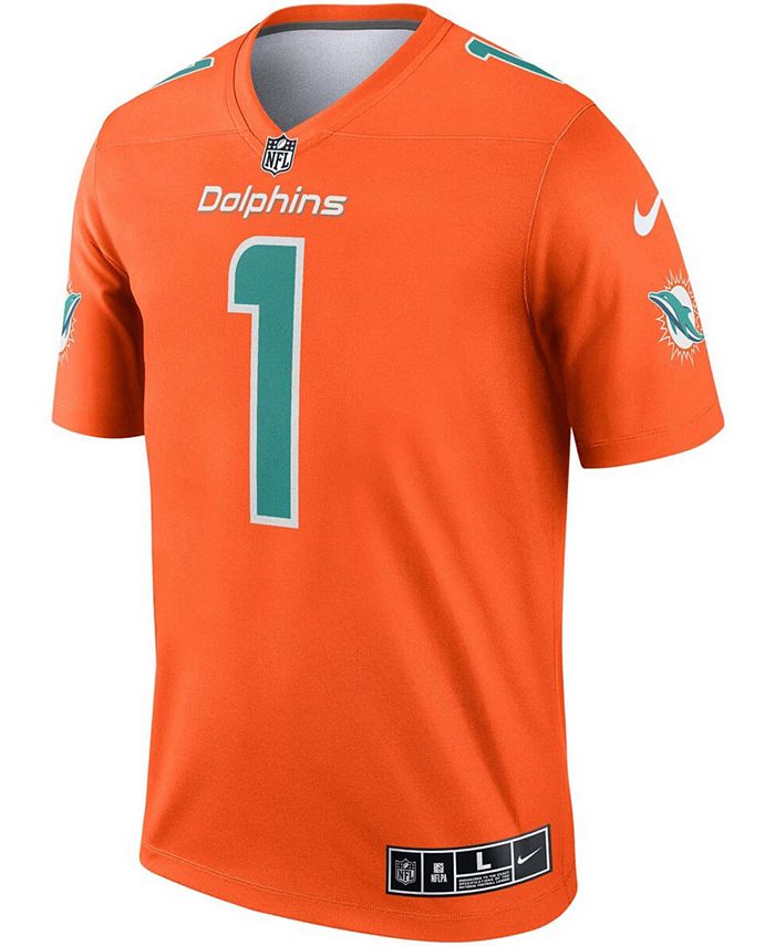 Nike Men's Tua Tagovailoa Orange Miami Dolphins Inverted Legend Jersey ...