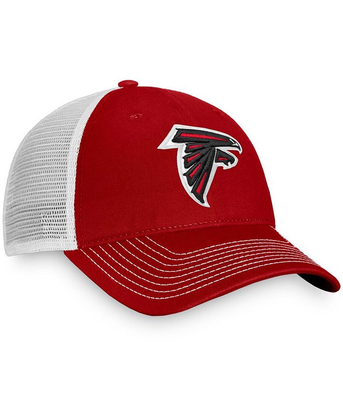 Fanatics Men's Red, White Atlanta Falcons Fundamental Trucker Snapback ...