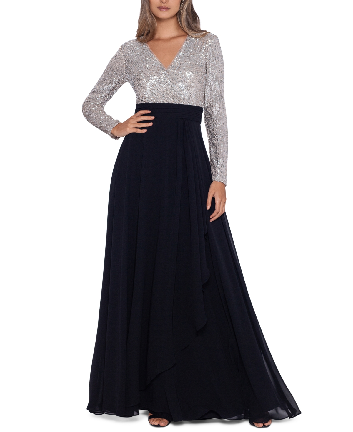 Xscape Sequined Chiffon Gown | Smart Closet