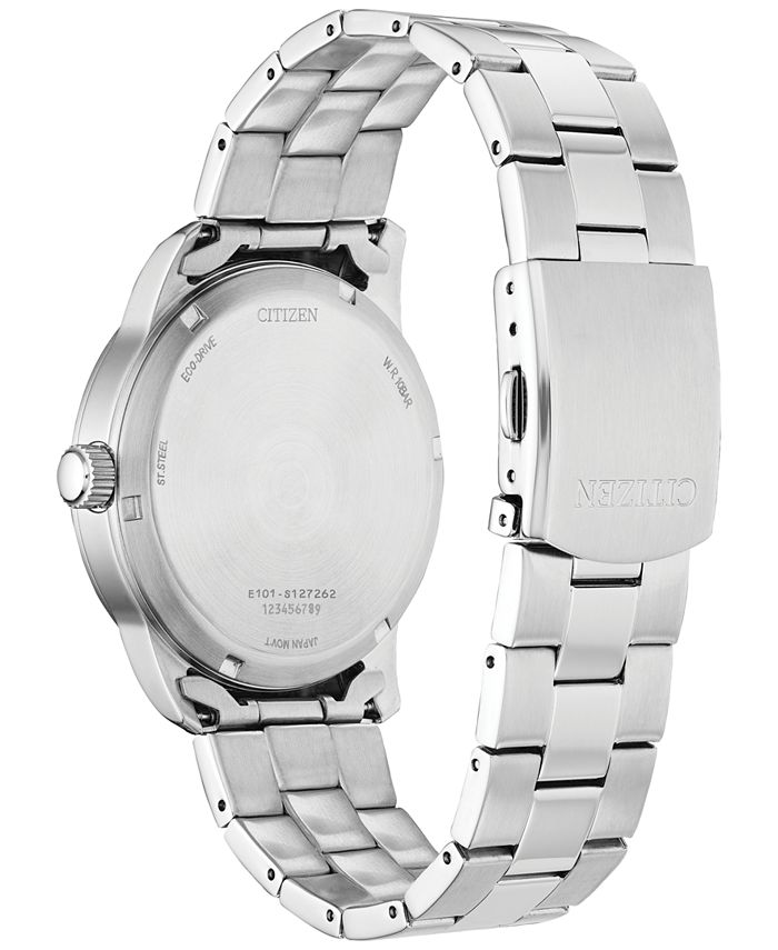 Citizen Men's Classic Silver-Tone Stainless Steel Bracelet Watch 42mm ...