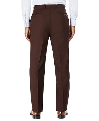 Tayion Collection Men's Classic-Fit Solid Brown Suit Separate Pants ...