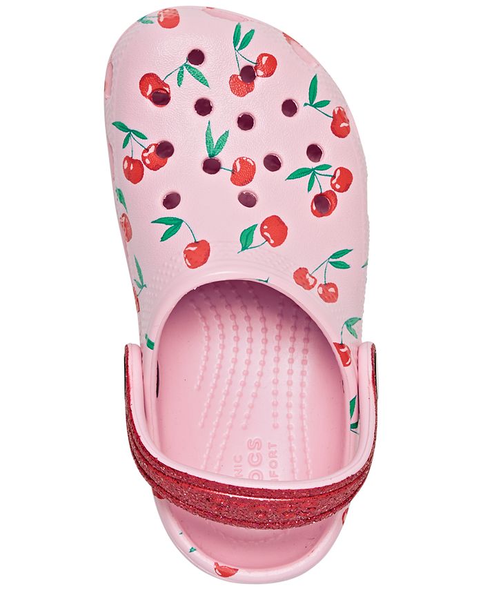 Crocs Little Girls Classic Food Print Clogs from Finish Line - Macy's