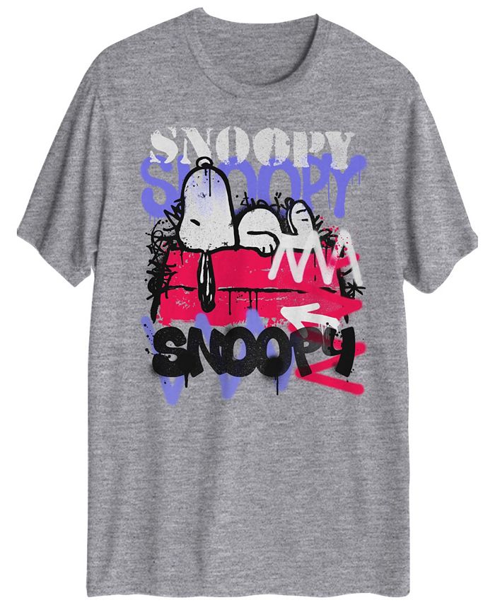 Hybrid Apparel Men's Snoopy Graphiti Paint Short Sleeve Graphic T-shirt ...