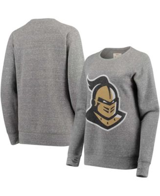Women's Heathered Gray UCF Knights Big Team Logo Knobi Fleece Tri-Blend ...
