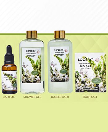 Lovery Home Spa Magnolia Tuberose Bath and Body Care Gift Set, 9 Piece ...