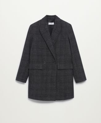 MANGO Women's Wool Double-Breasted Coat - Macy's