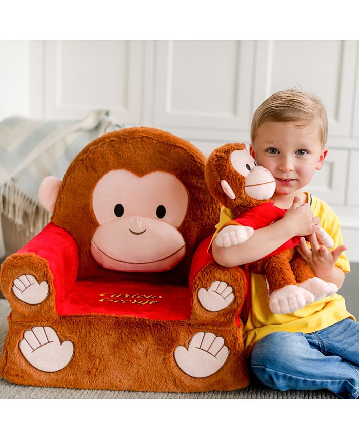 Animal Adventure Curious George Character Chair and Plush Bundle, Set ...